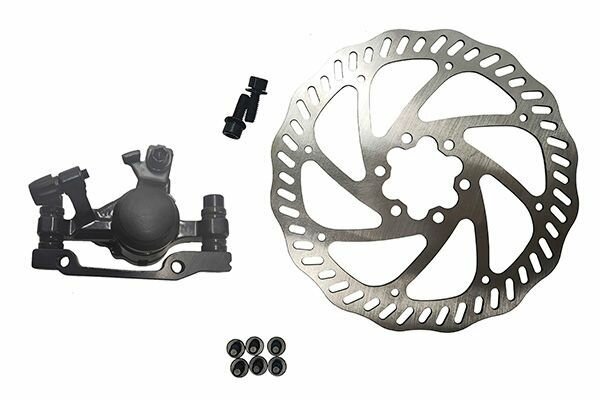 К-т диск тормоза RUSH (RADIUS) (машинка+диск160+болты) 140/160mm (Круглая колодка) 3122613-25