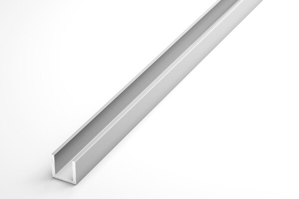 Швеллер алюминиевый 10х10х1,2 мм, длина 1,0 м, лука, ШВ 11.1000.501л анод серебро матовое, 2шт