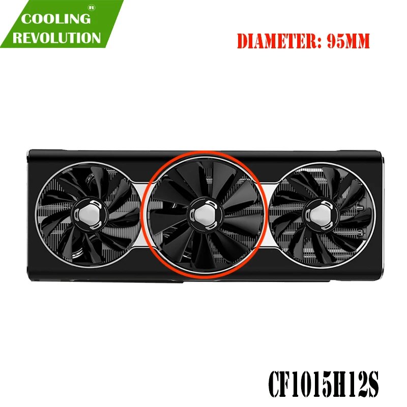 Вентилятор для видеокарты COOLING REVOLUTION CF9015H12S CF1015H12S для XFX Radeon RX 5700 XT