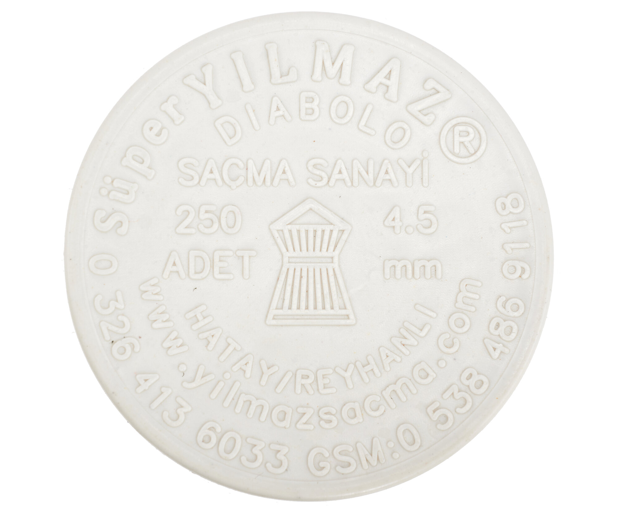 Пули пневматические Super Oztay Diabolo 4.5 мм (250 шт, 0.49 г)