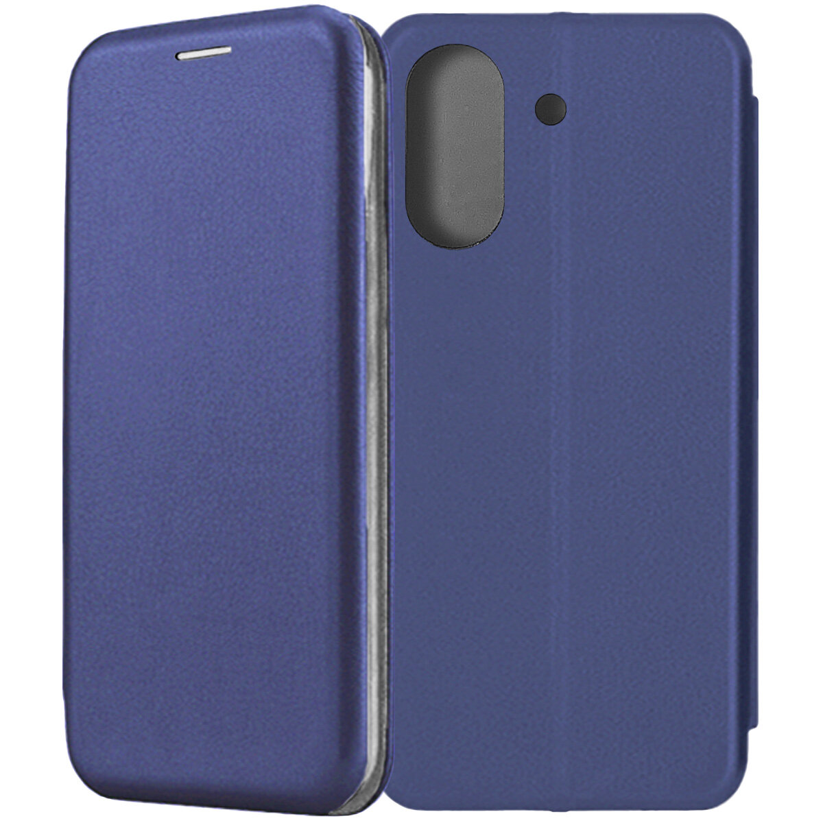 Чехол-книжка для Redmi 13C синий / подставка, отделение для карт