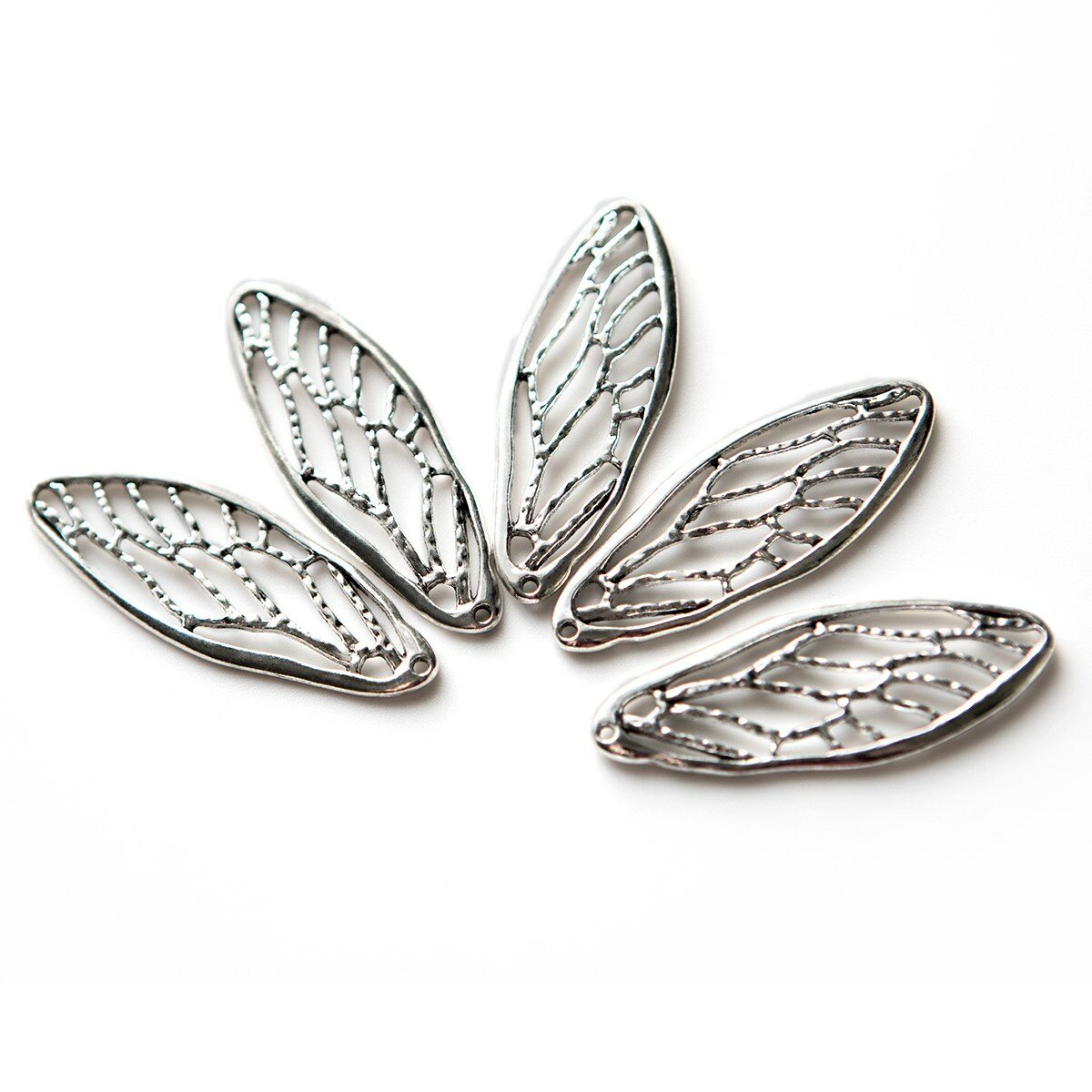 Кулон Подвеска металлическая 5 шт. для рукоделия / браслета / сережек, цвет античное серебро, 52x19x2 мм