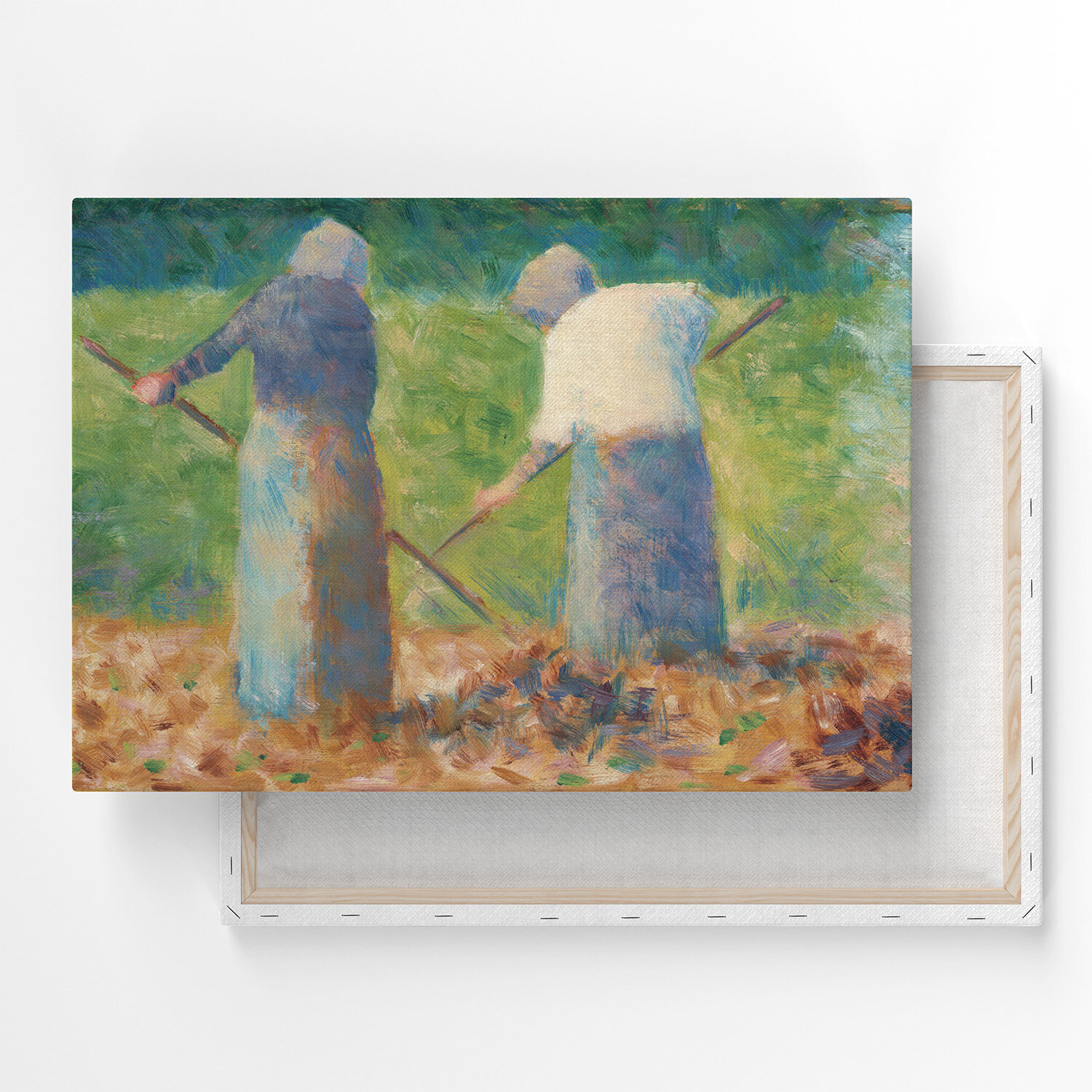 Картина на холсте, репродукция / Жорж Сёра - Haymakers at Montfermeil / Размер 30 x 40 см