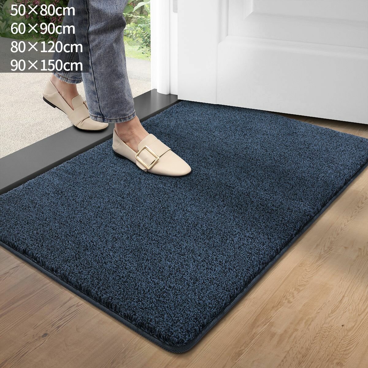 Ковер для прихожей DEXI, мягкий, коврик придверный резиновый, ковер пушистый, нескользящий