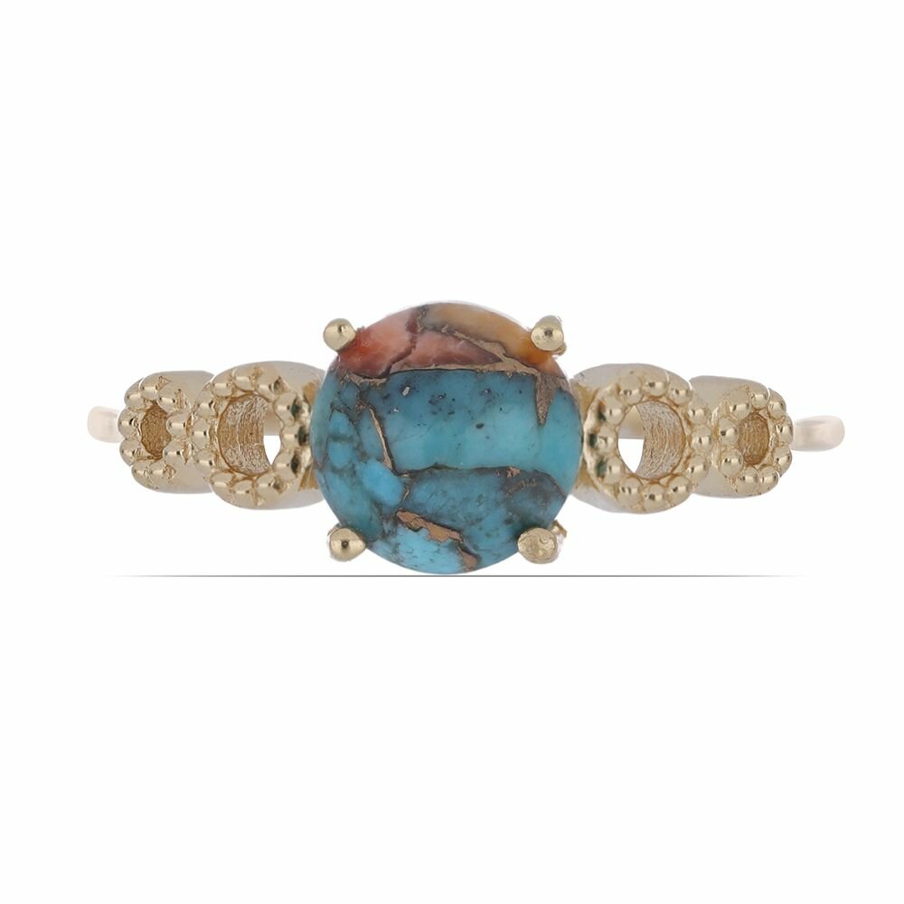 Кольцо, серебро, 925 проба, бирюза