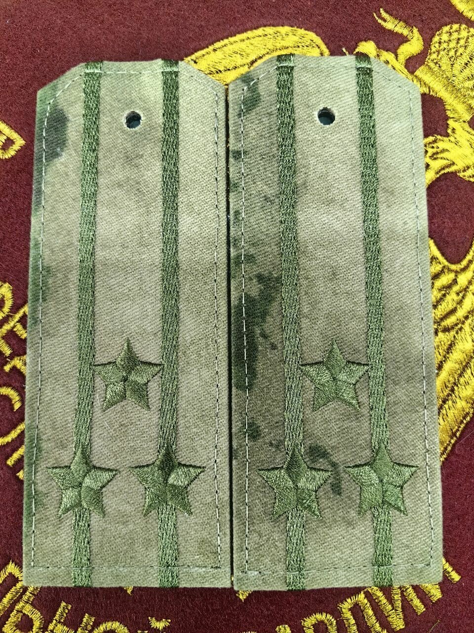 Погоны Росгвардии фсвнг полевые полковник пластик мох зеленый