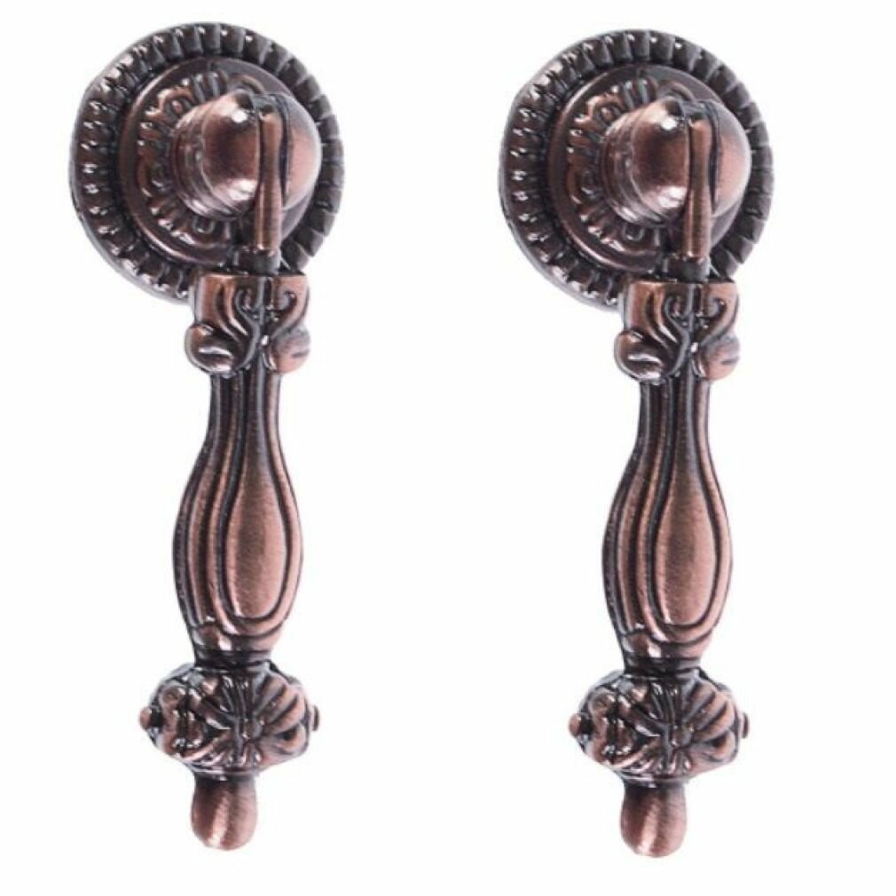 Ручка-кнопка металлическая, цвет античная медь, 2 шт. Деталь удобна в эксплуатации, позволит с комфортом открывать дверцы и ящики шкафа или комода