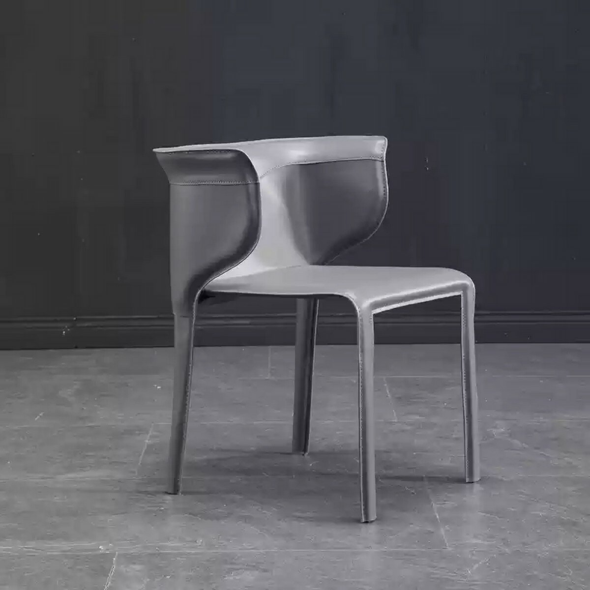 Стул в стиле ANASTASIA Chair By Visionnaire design Maurizio Manzoni (серый цвет, микроволокно)