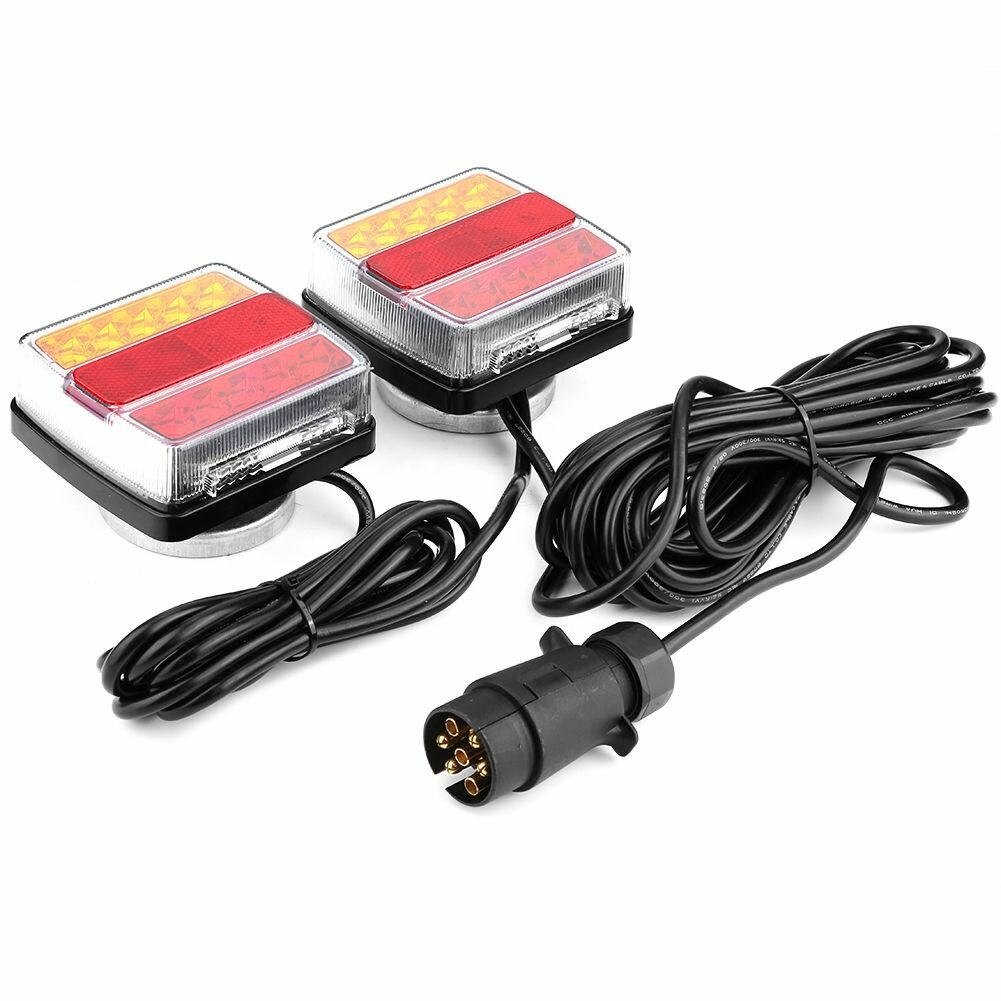 1 пара 12В светодиодных фонарей с магнитом для прицепа и авто