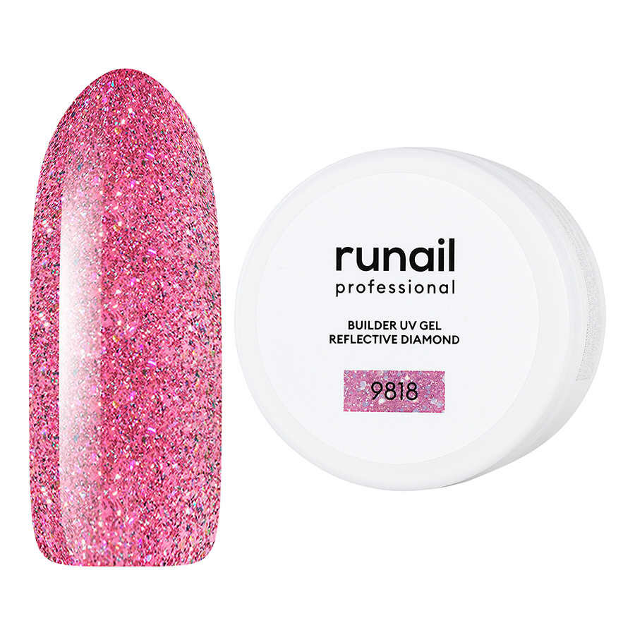 Светоотражающий гель ruNail REFLECTIVE DIAMOND №9818, 15 г
