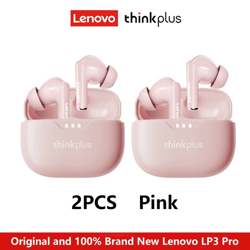 Lenovo LP3 Pro Pink, беспроводные наушники Bluetooth 5.3