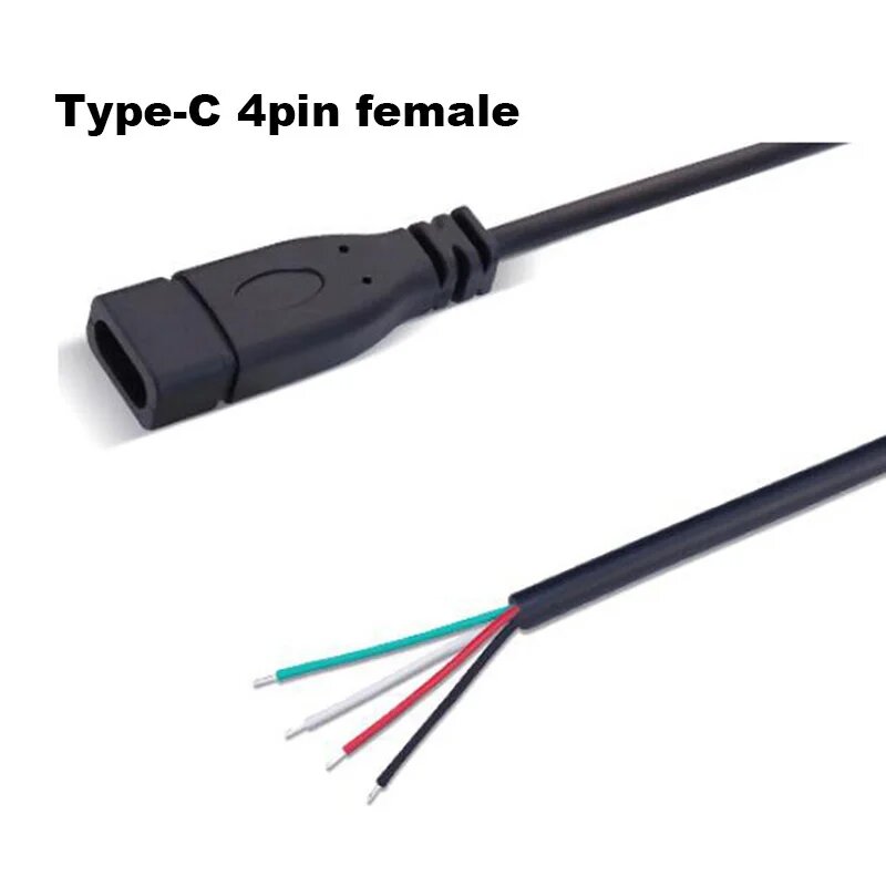 Кабель-удлинитель USB Type-C 4 pin 2 pin 1 метр 1 meter, 4pin type-c female