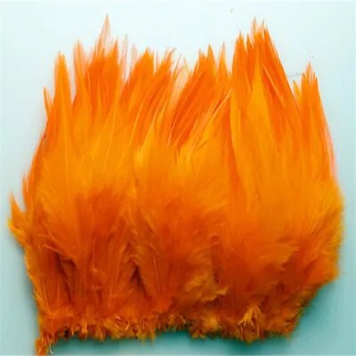 Натуральные окрашенные перья петуха YY-tesco Оранжевый, Orange