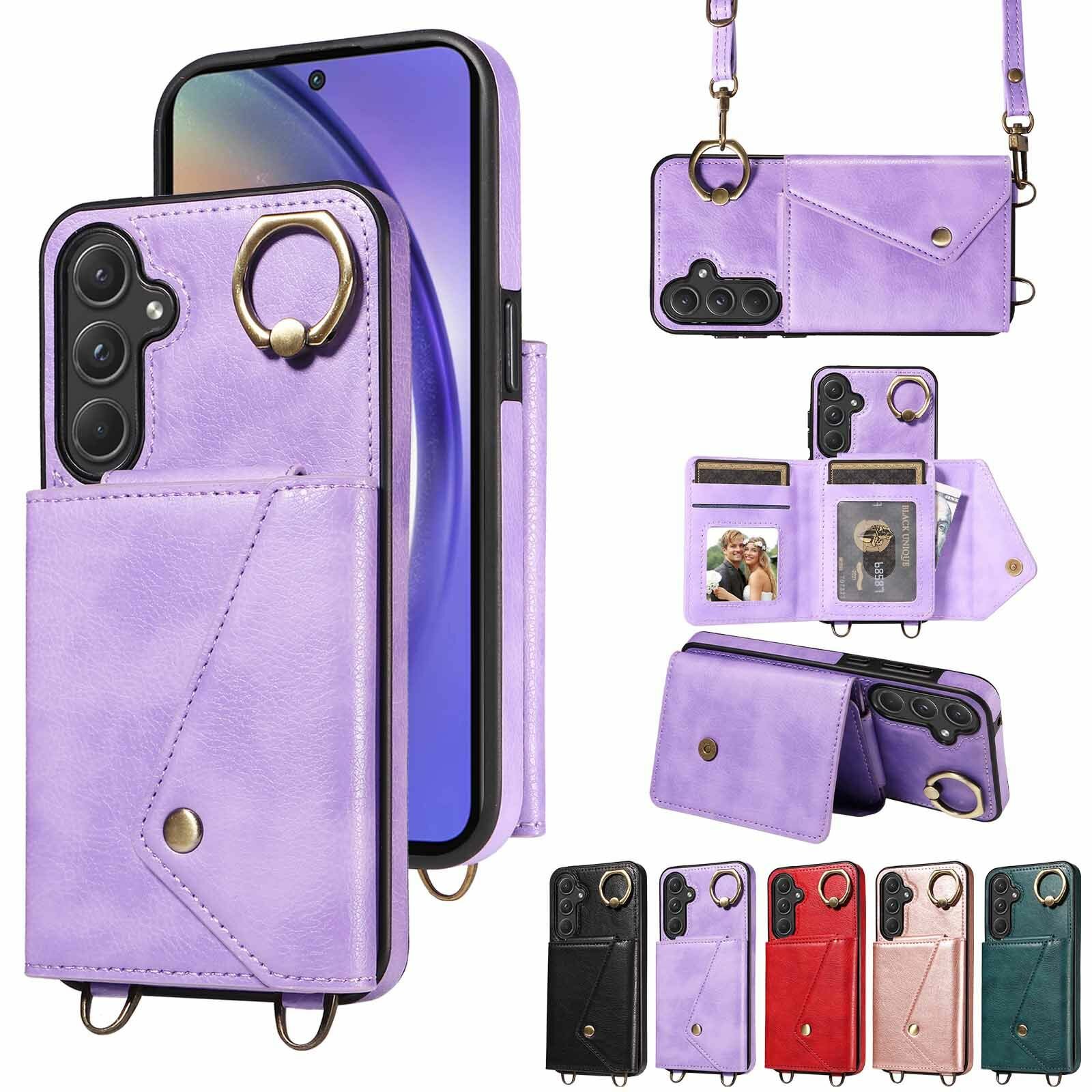 Чехол для для Samsung Galaxy A55 5G /Самсунг Галакси А55(5Джи) кожаный с отделением для карт на Накладка с картхолдером