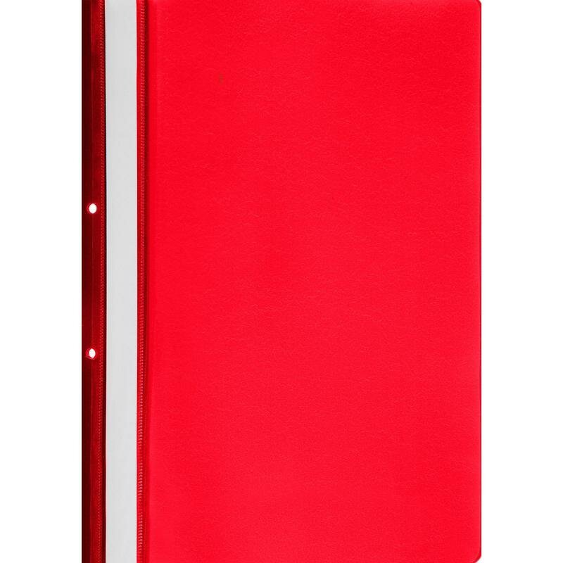 Скоросшиватель пластиковый с перфорацией Attache А4 до 100 листов красный (толщина обложки 0.11/0.15 мм, 10 штук в упаковке)