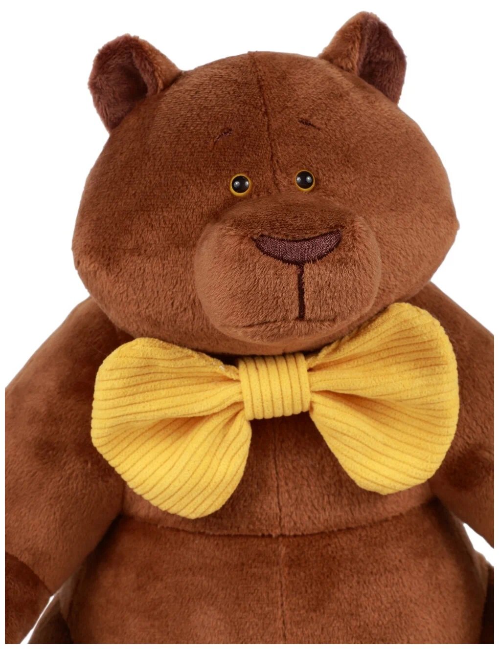 Мягкая игрушка "Медведь Mr.Brown" KULT of Toys, с бантом, коричневый, 30см