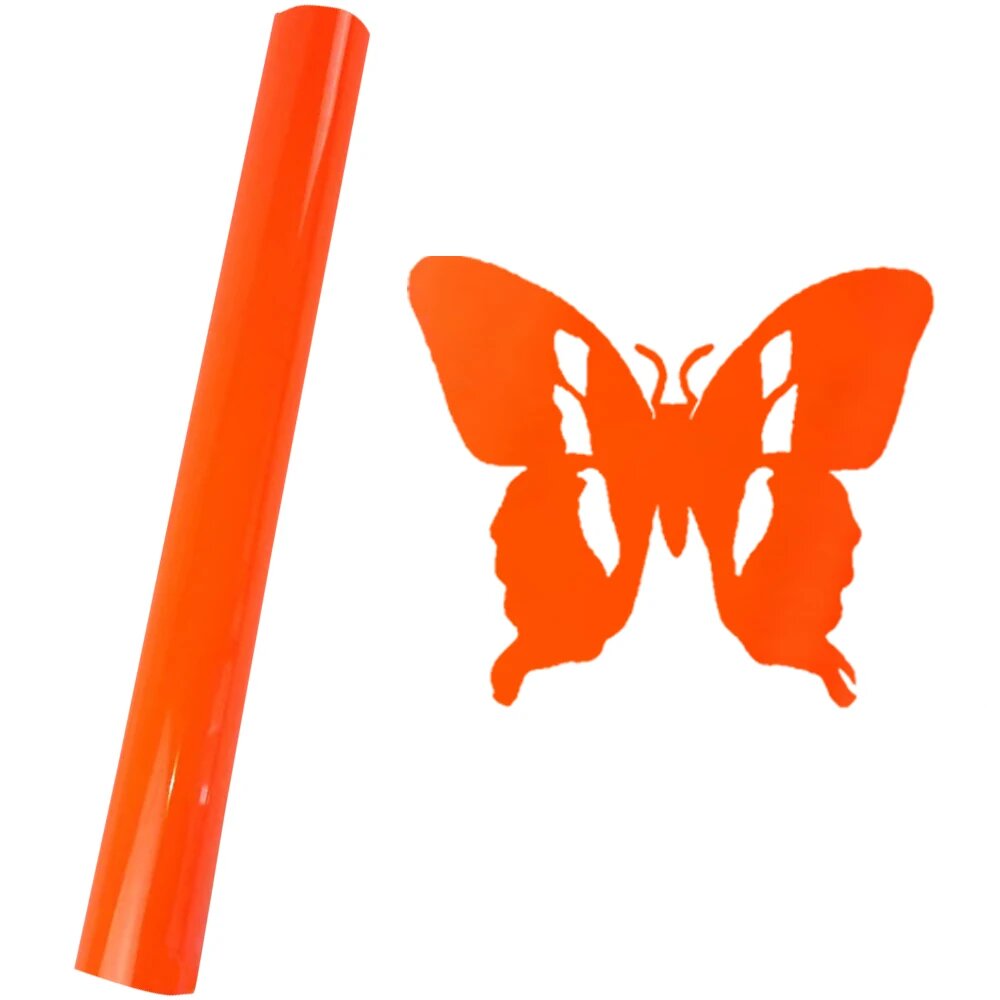 CHEONET Теплопередающий винил PU 12"x40"/30.5cmx102cm Оранжевый, 30.5cmx102cm, Neon Orange Red