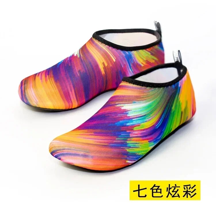Обувь для воды, мужские и женские носки для плавания, цветные летние пляжные кроссовки с принтом, приморские кроссовки, носки, тапочки для мужчин и женщин
