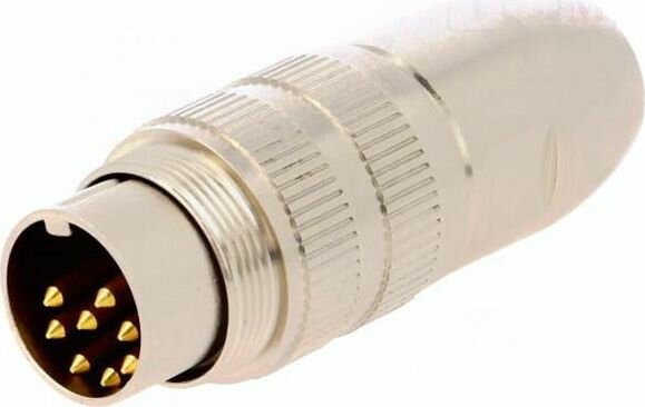 Разъем LUMBERG 0332 08-1 Разъем: M16 вилка "папа" пайка на провод PIN: 8 5А 60В прямой 1шт