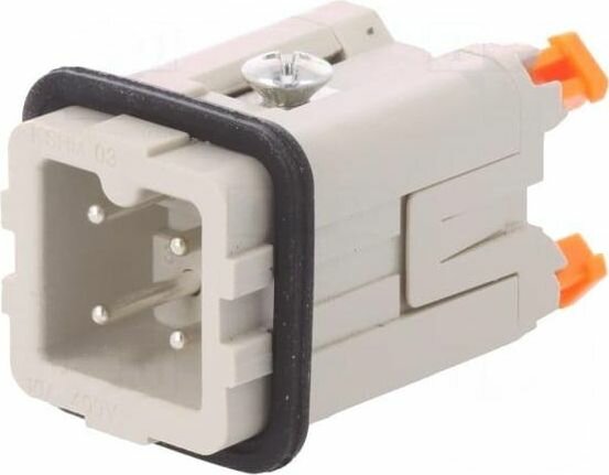 Разъем ILME CKSHM 03 HDC "папа" CKSH PIN 4 3+PE размер 21.21 10А 400В 1 шт