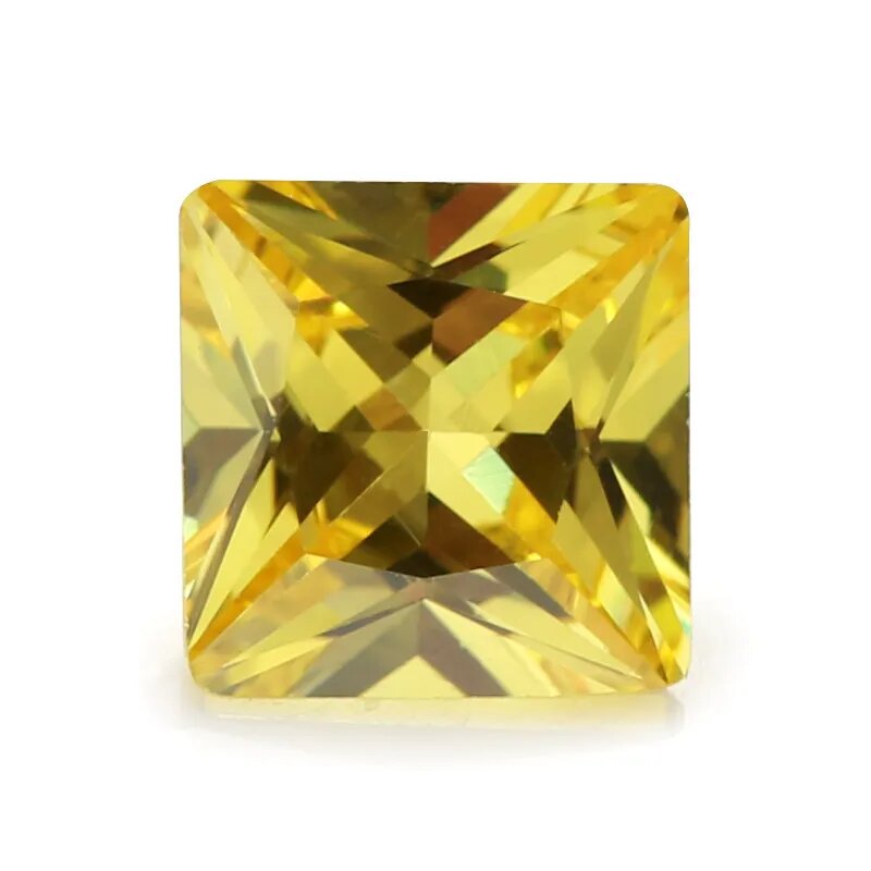 Бусины из циркония принцесса, 4x4 мм, Olive Yellow, 100шт