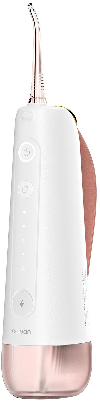 Ирригатор Oclean W10 с 2 насадками розовый импульсный моноструйный