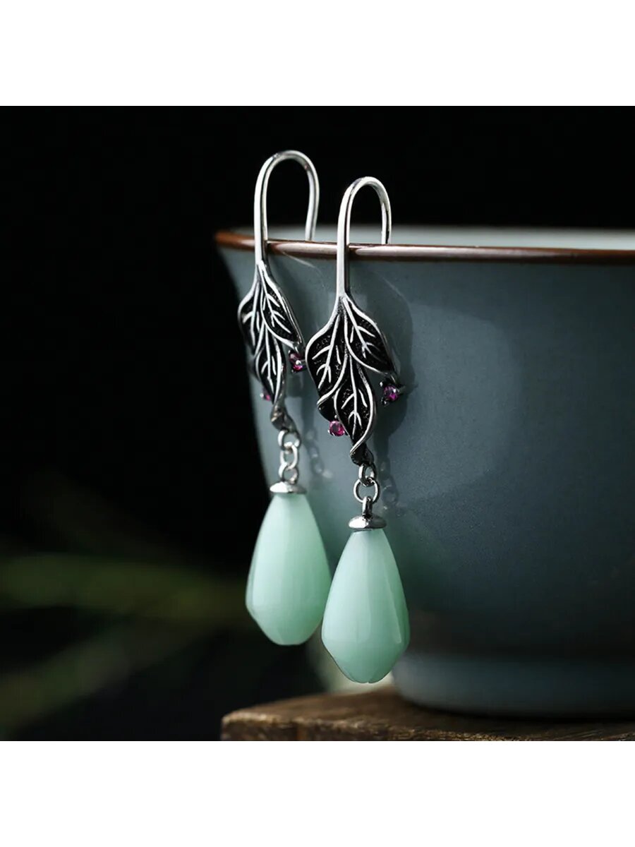 Серьги, искусственный камень