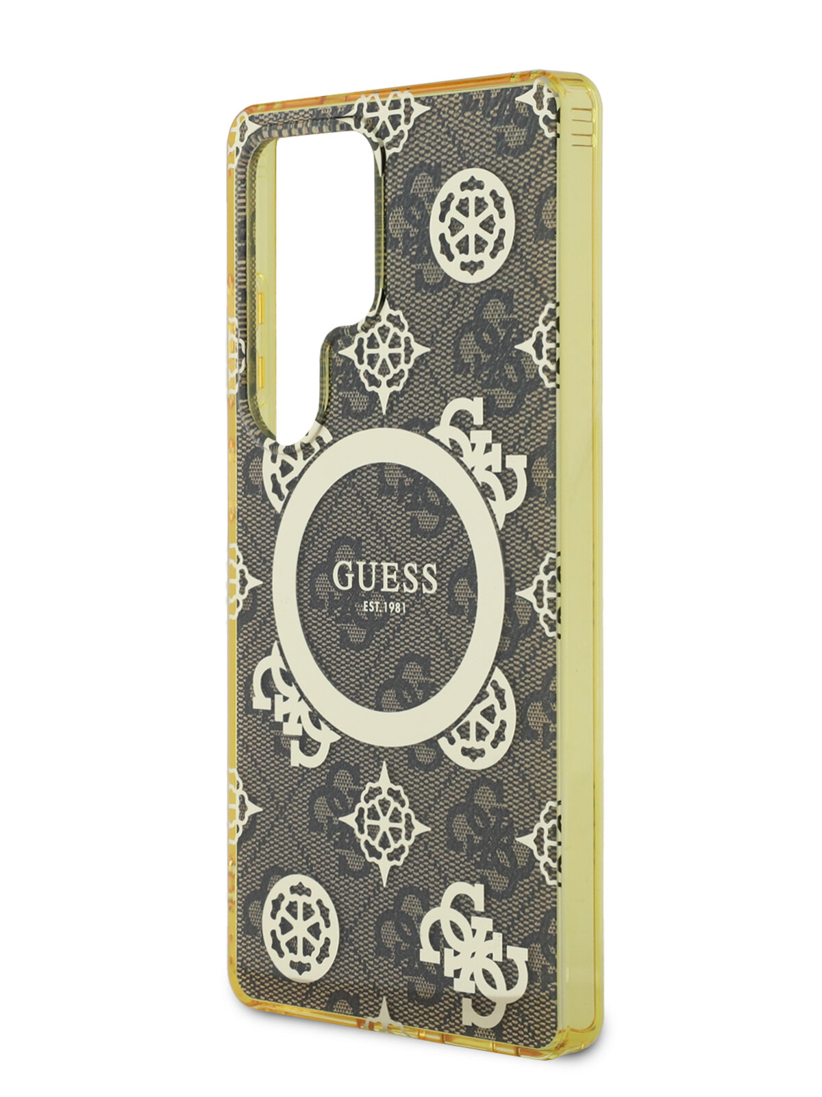 Guess для Galaxy S25 Ultra чехол PC/TPU 4G Peony Hard Brown (MagSafe)