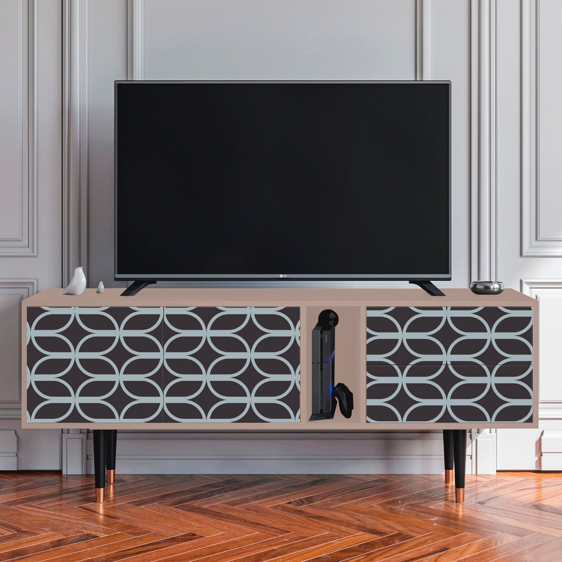 ТВ-Тумба - STORYZ - T1 Braided Blue, Размер - 170 x 69 x 48 см, Цвет корпуса - , Бежевый
