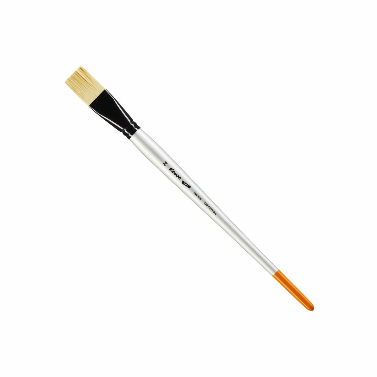 Кисть художественная Комус Арт, синтетика, жесткая, плоская, 24, длинная ручка (1857629)