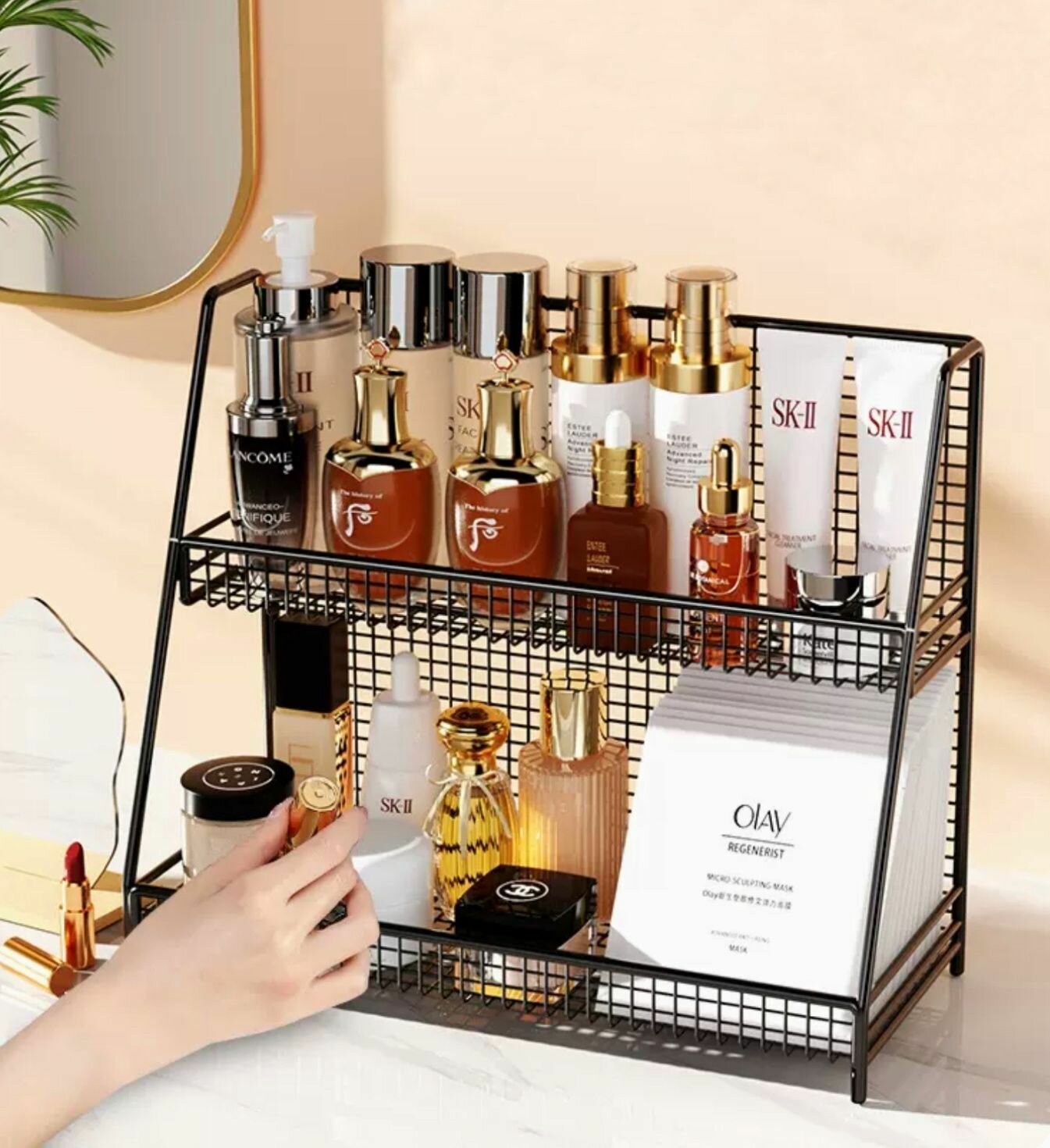 Органайзер для косметики, кистей, ватных дисков и палочек; контейнер для косметики, канцелярии