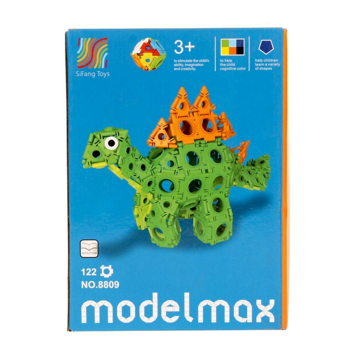 Конструктор 3D динозавр 'Modelmax', 122 детали, пластик, для детей от 3 лет