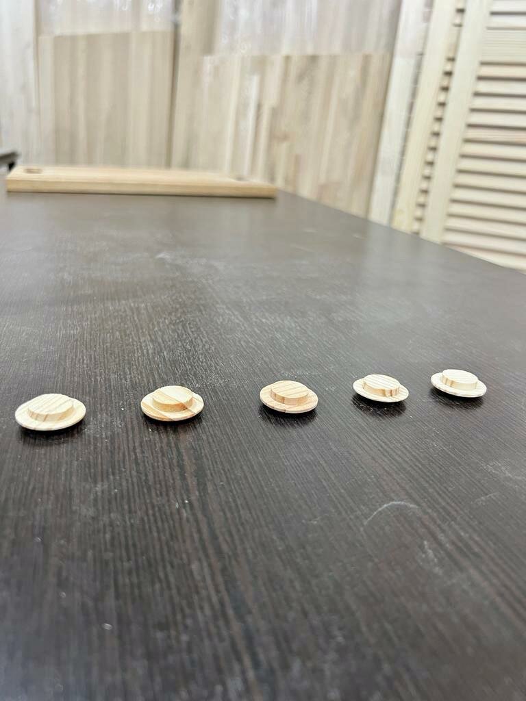 Заглушка на отверстие деревянная: диаметр d10 мм. (10 штук)