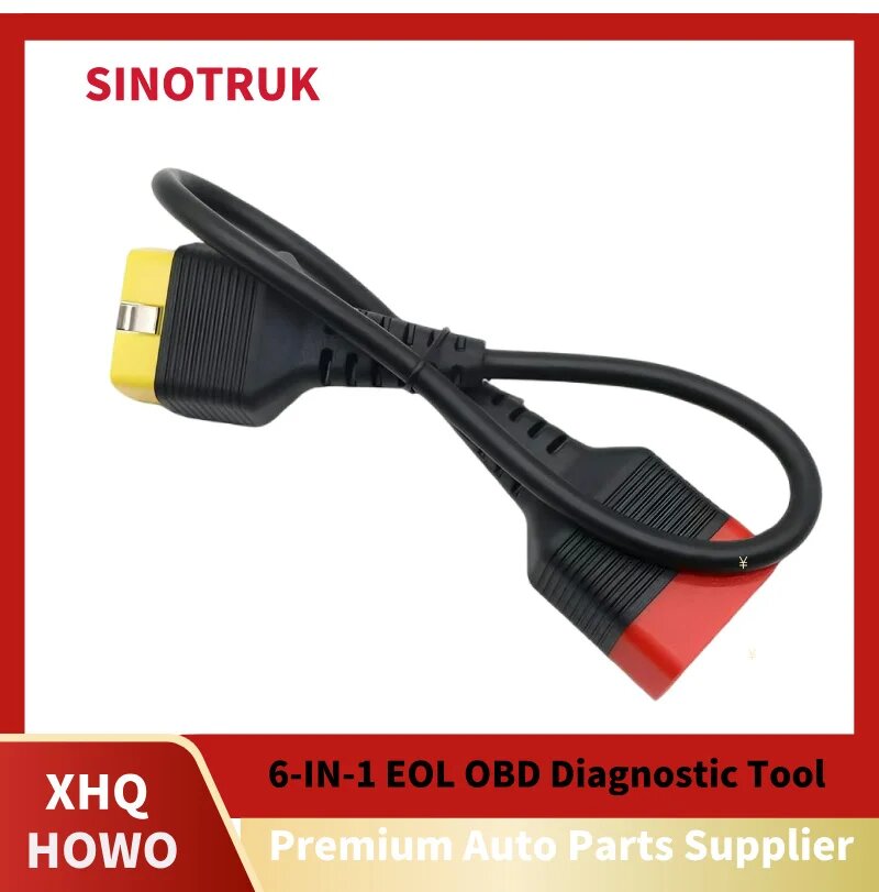 Оригинальный 6-в-1 EOL OBD диагностический калибровочный инструмент для Sinotruk WeiChai двигатель грузовика сканер диагностический интерфейс для HOWO OBD extension cable