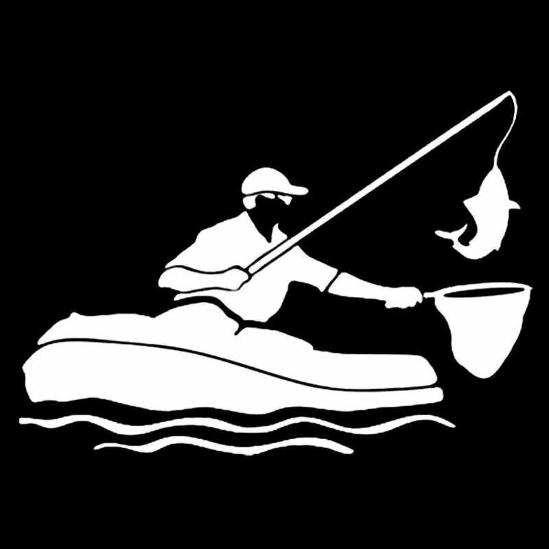 30249# наклейки на авто рыбалка на лодке водонепроницаемые наклейки на машину наклейка для авто автонаклейка стикер этикеты винила наклейки стайлинга автомобилей украшения на бампере автомобиля несколько размеров 30249 white