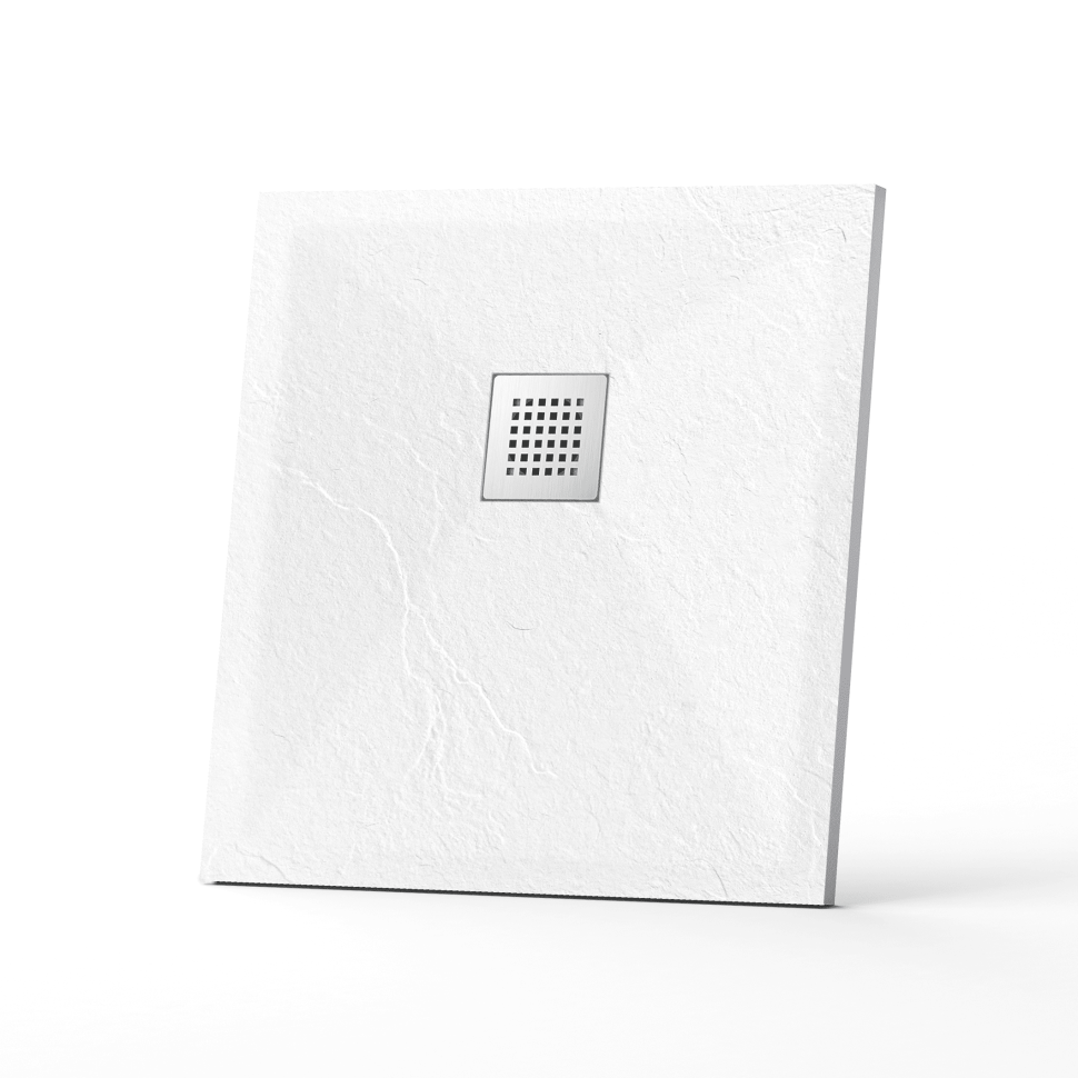 Душевой поддон RGW STONE TRAY-W, искусственный камень, белый, 80x80 см