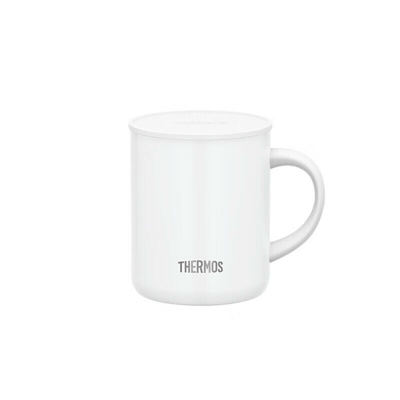 THERMOS Insulated Mug, Tea Cup, 340ml, Stainless Steel, Couple's Design, with Lid, Simple Style, Coffee Cup, Water Cup, JDG-351 WH