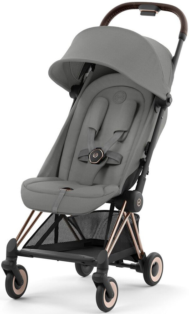 Cybex Coya (Rosegold Mirage Grey с бампером и дождевиком)