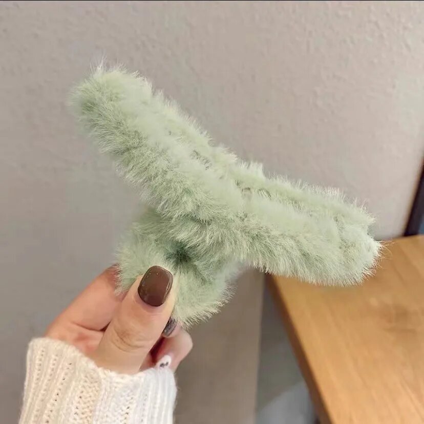 Заколка для волос из искусственного меха, цвет Hair claw 6