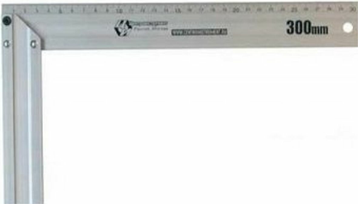 Угольник столярный 300 мм Центроинструмент алюминиевый литой, двухсторонняя шкала