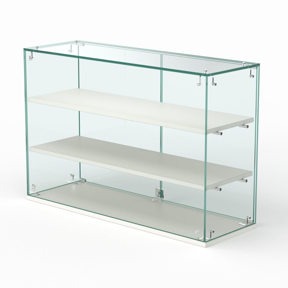 Витрина "сладость" №18А-П для выпечки настольная с прямыми полками пдсп, Белый