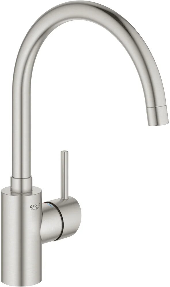 Смеситель для кухни Grohe Concetto 32661DC3 с поворотным изливом, хром, матовый, однорычажный, латунный, с керамическим картриджем