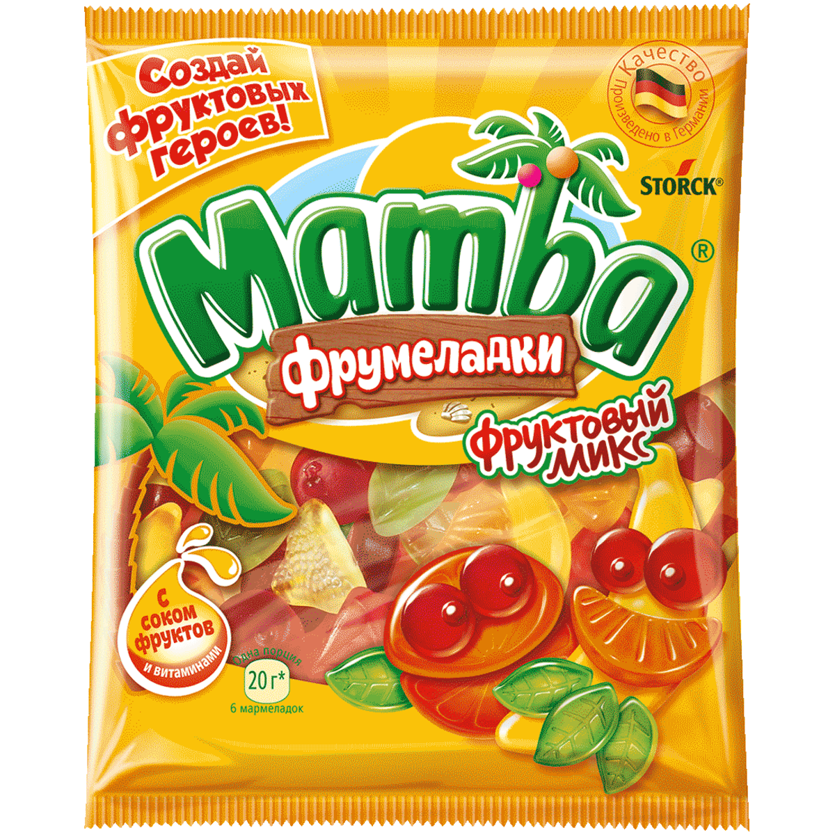 Жевательный мармелад Mamba Фрумеладки Фруктовый микс 72 г