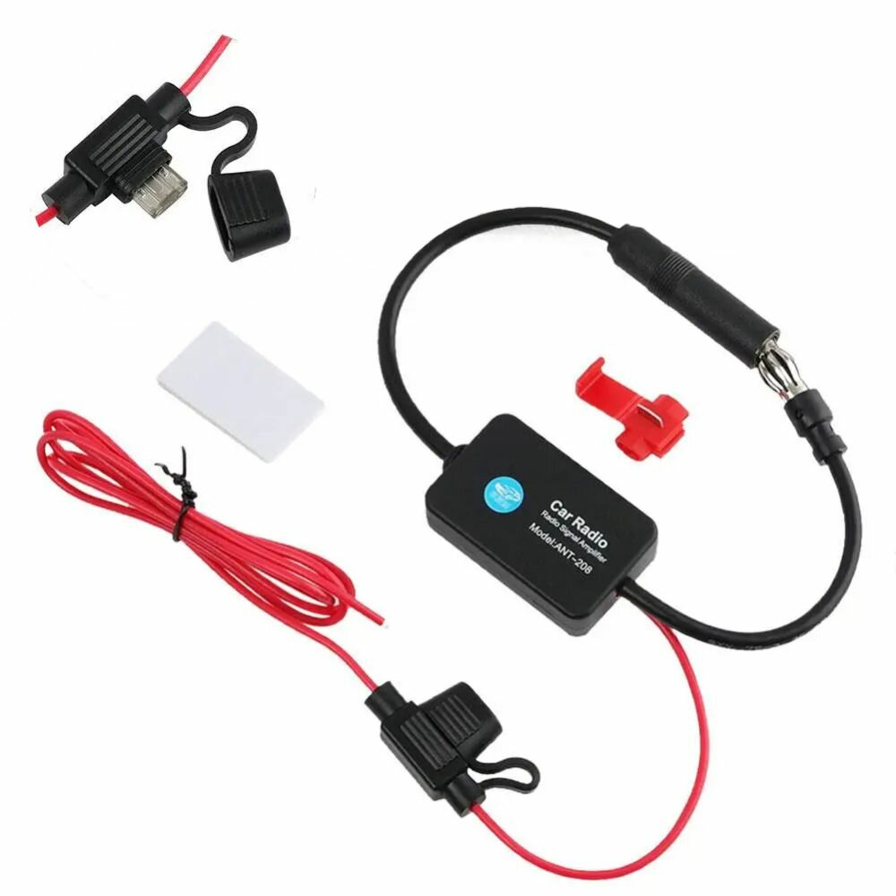 Универсальный усилитель FM-сигнала для автомобильной антенны, усилитель радио, помехоустойчивая автомобильная деталь, решает проблемы слабого FM-сигнала и шума