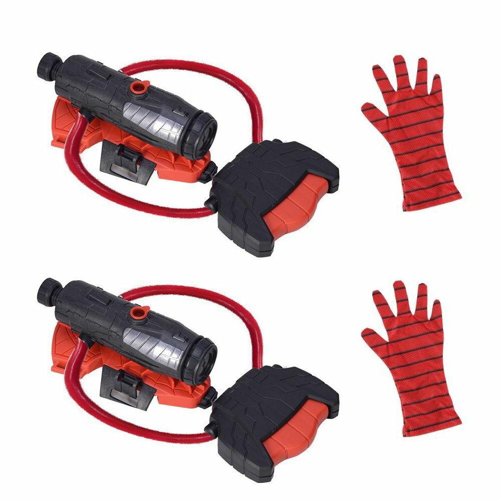 2 набора водяных пистолетов-паутины для детей, с перчаткой для игры на улице
