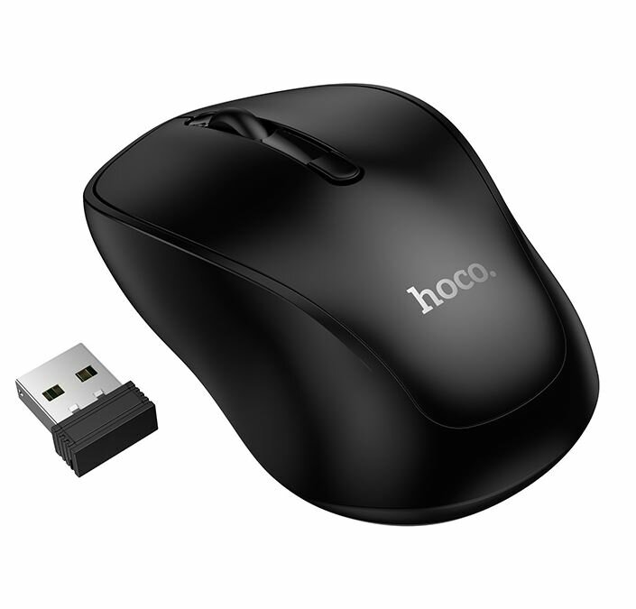 Мышь беспроводная Hoco GM41 двухрежимная 2.4G Bluetooth+USB, черная