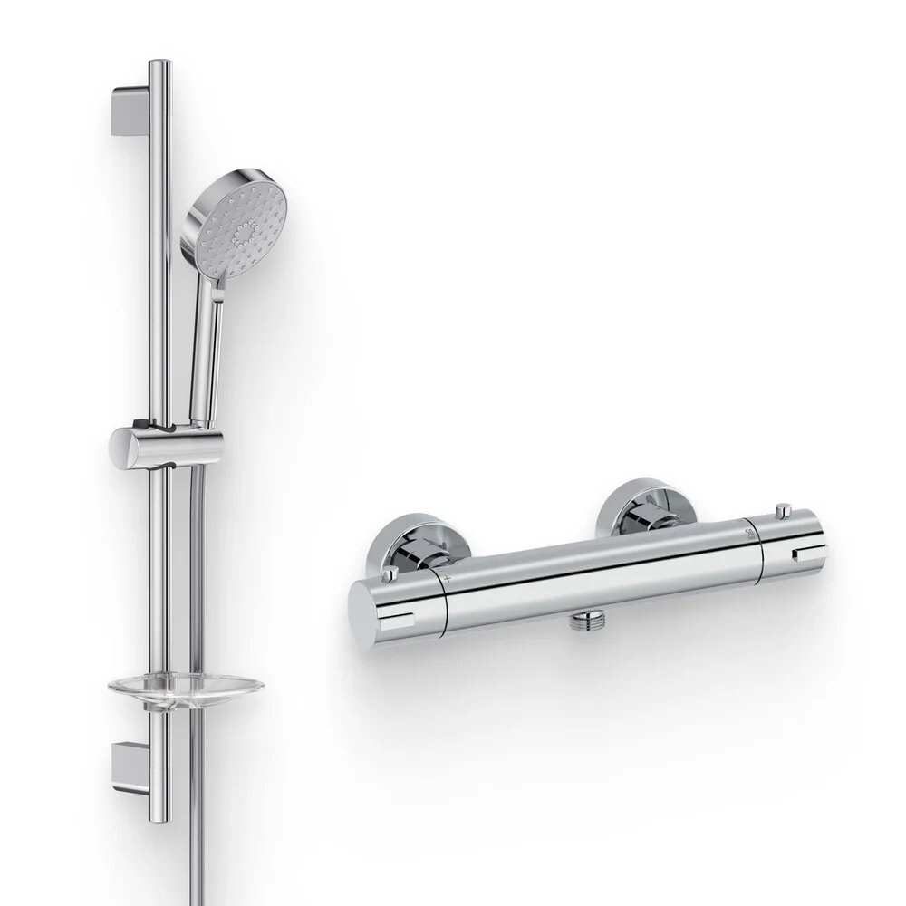 Душевой комплект Термостат Jacob Delafon Brive E24334-CP, для душа / Гарнитур Awaken