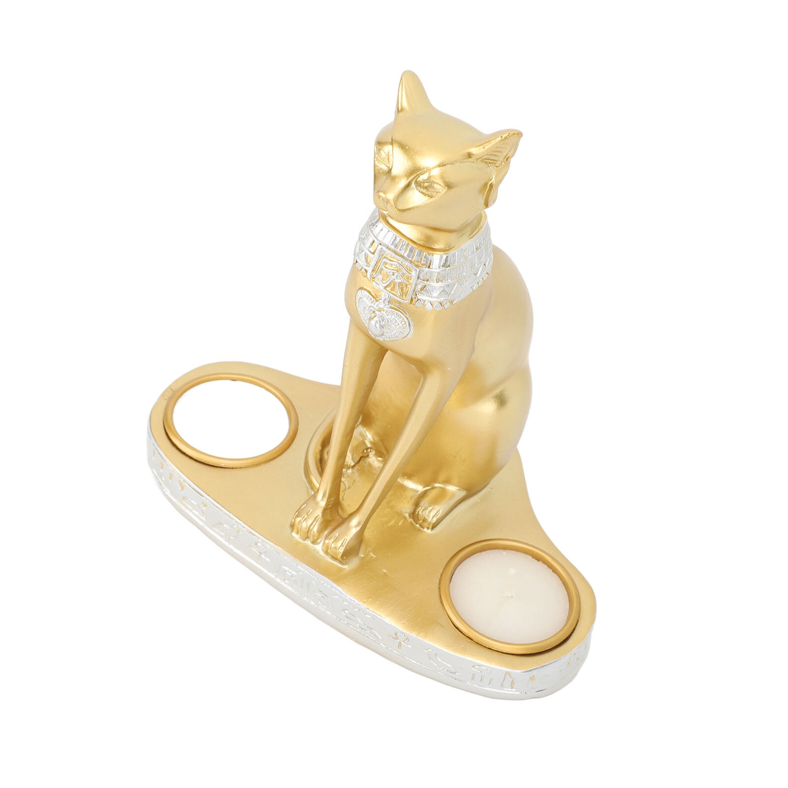 Древняя египетская статуя кота подсвечник ручной работы творческий подсвечник египетская статуэтка для украшения золотого цвета