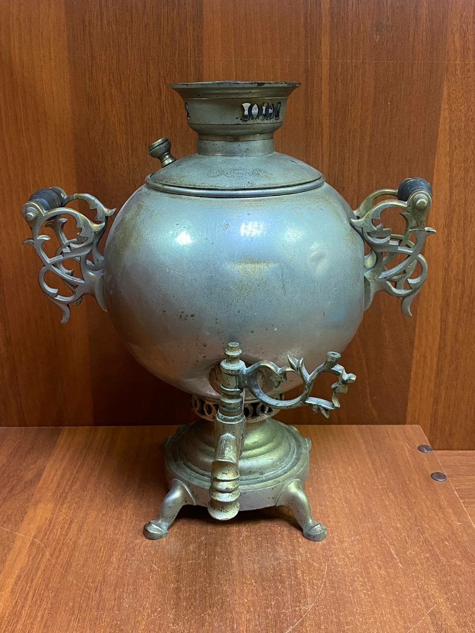 Самовар Царский "Шар" Клеймо Фабрики Берта Тейле, Объём 3,5 литра Редкость! в Реставрацию!