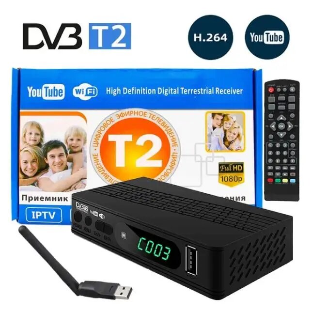 Lemonwater DVB-T2 ТВ-тюнер HD 1080P With Wifi